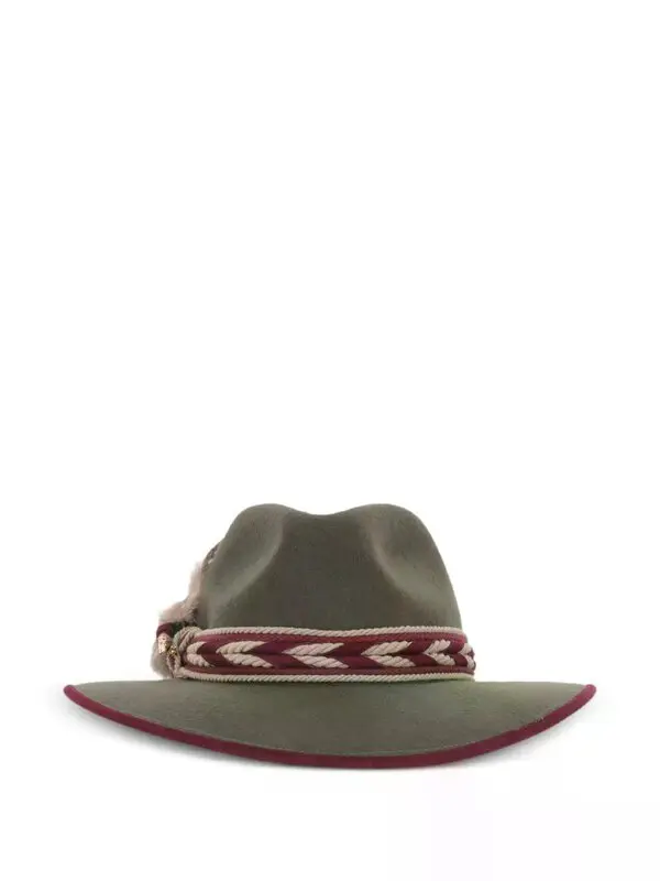 ALEXIA ALVAREZ DE TOLEDO Feather-detail Wide Brim Hat