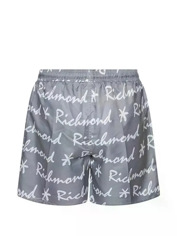 John Richmond Logo-detail Drawstring Swim Shorts