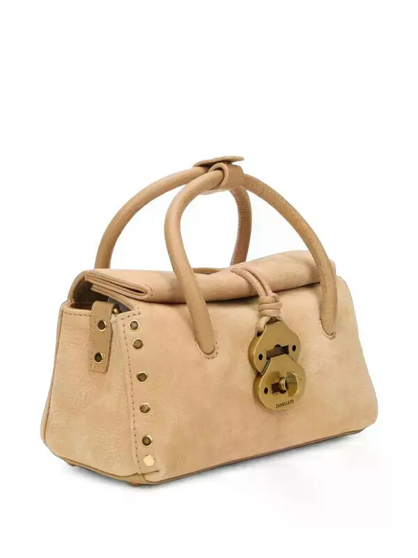 ZANELLATO Baby Dotta Studded Leather Tote Bag - Neutrals
