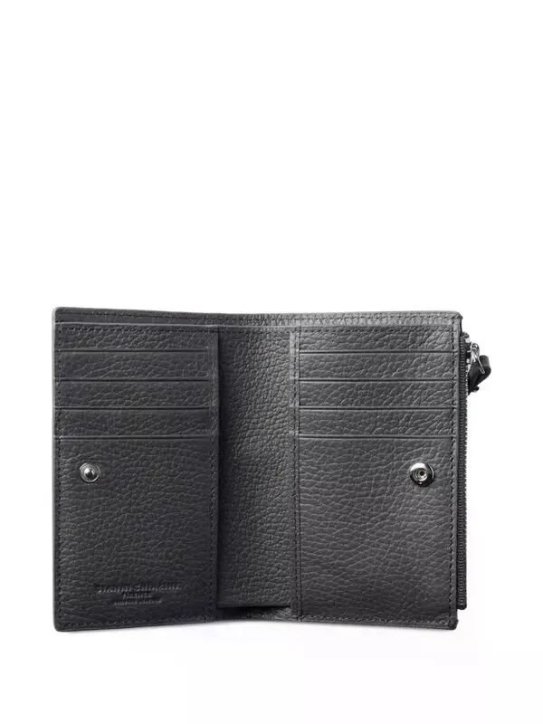 GIANNI CHIARINI Logo-print Pebbled Wallet - Grey