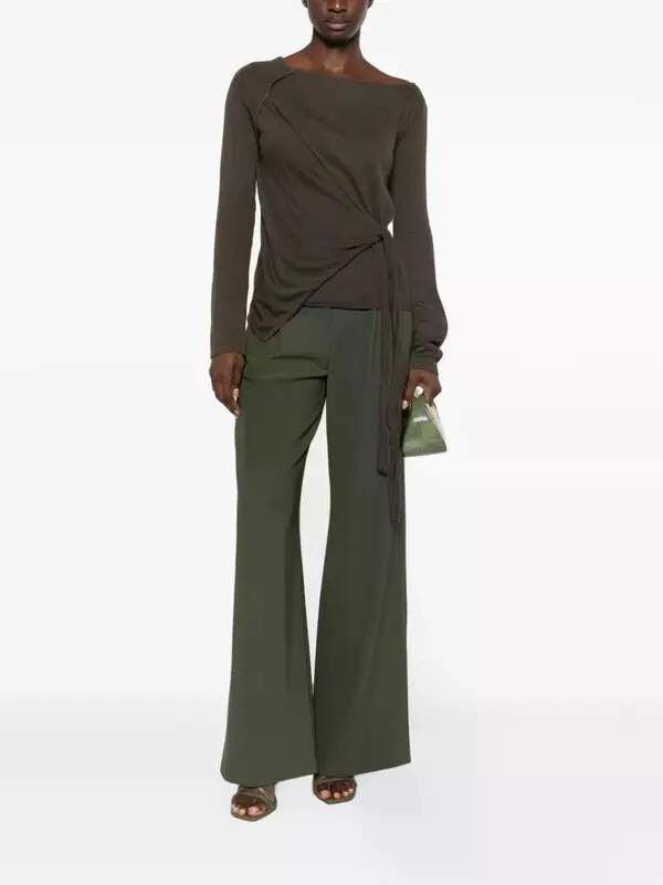 Patrizia Pepe Pleated Wide-leg Trousers