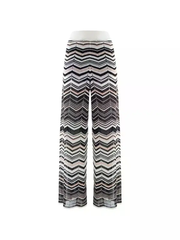 NENETTE Yova Zig-zag Knit Palazzo Pants