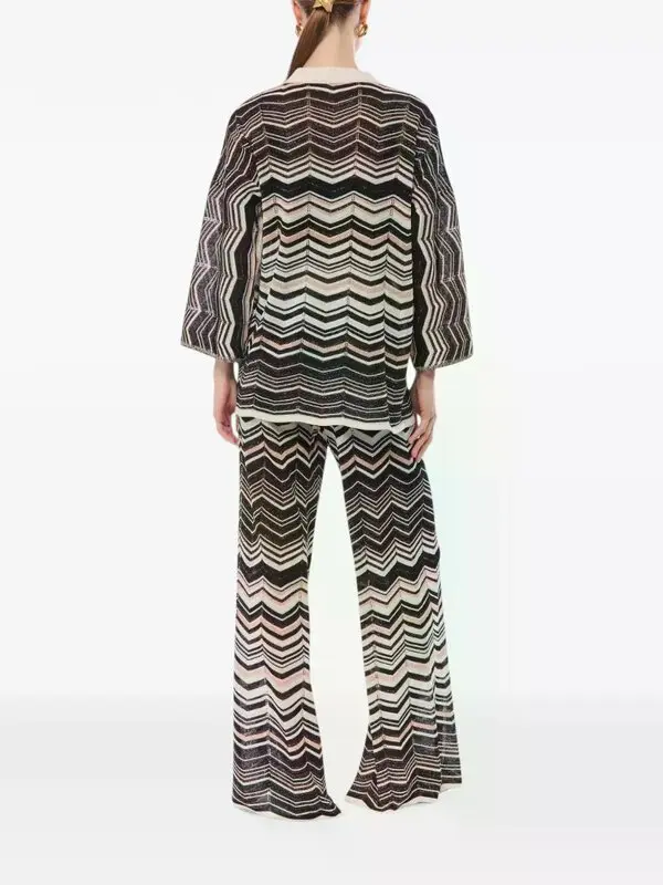 NENETTE Yova Zig-zag Knit Palazzo Pants
