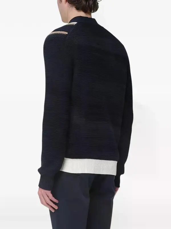 KANGRA Intarsia-knit Button-up Cardigan