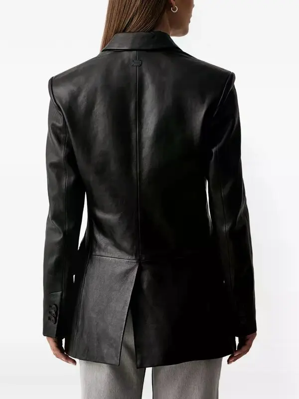 TRUSSARDI Single-breasted Leather Jacket