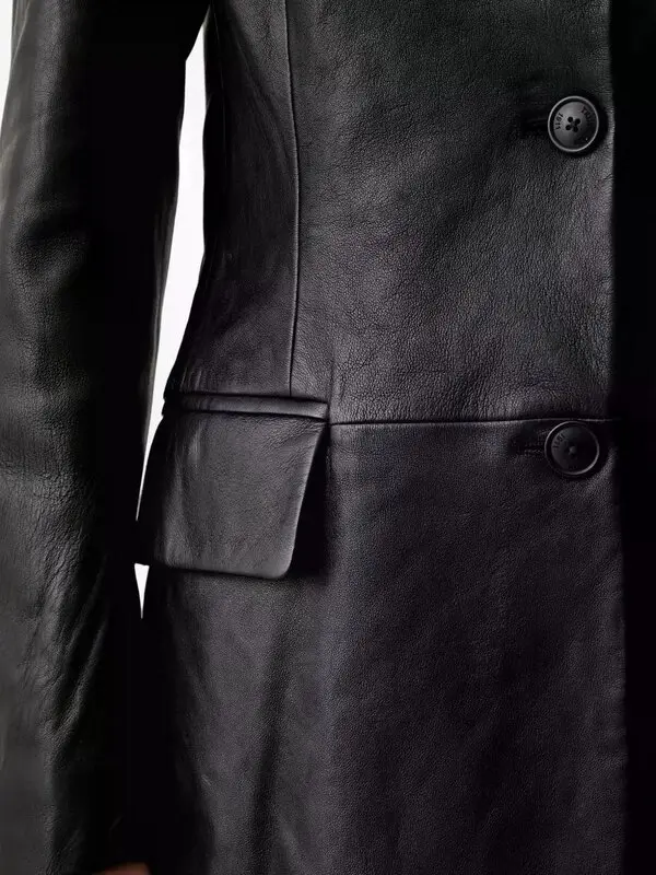 TRUSSARDI Single-breasted Leather Jacket