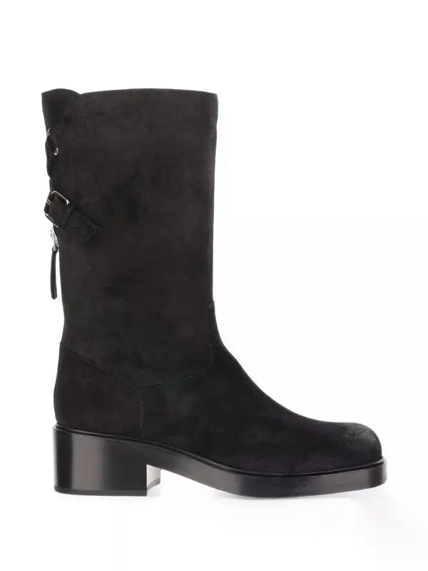 Sartore Buckle-detail Suede Ankle Boots