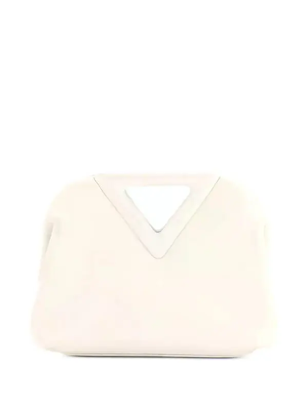 Bottega Veneta Point Leather Small Shoulder Bag - White