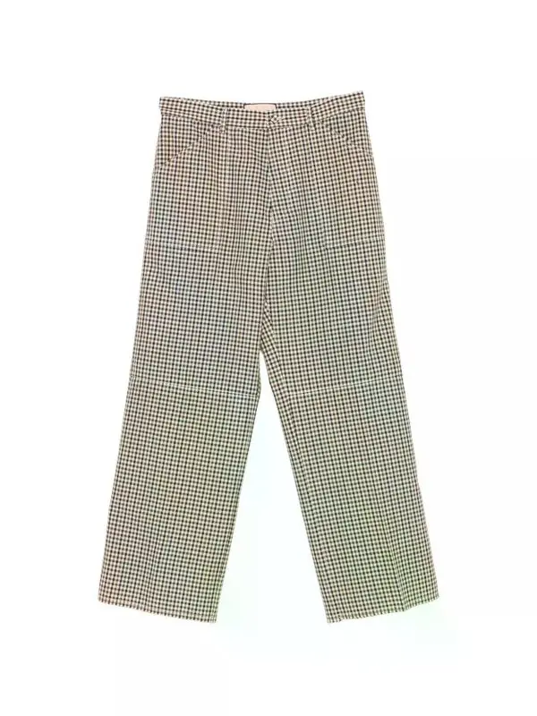 Plan C Check Wool Trousers