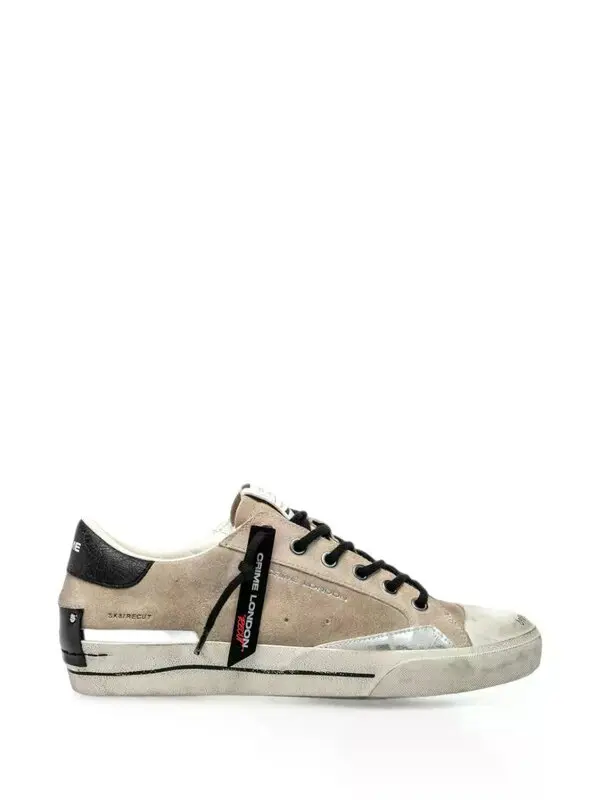 CRIME LONDON Distressed-effect Suede Sneakers