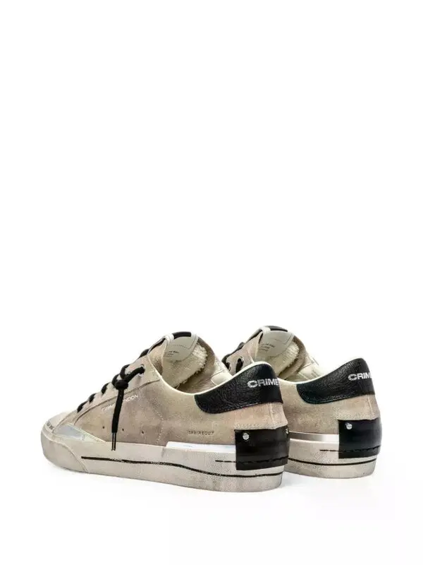CRIME LONDON Distressed-effect Suede Sneakers