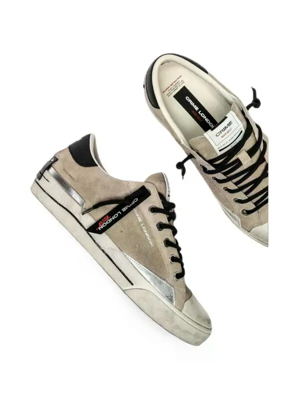 CRIME LONDON Distressed-effect Suede Sneakers