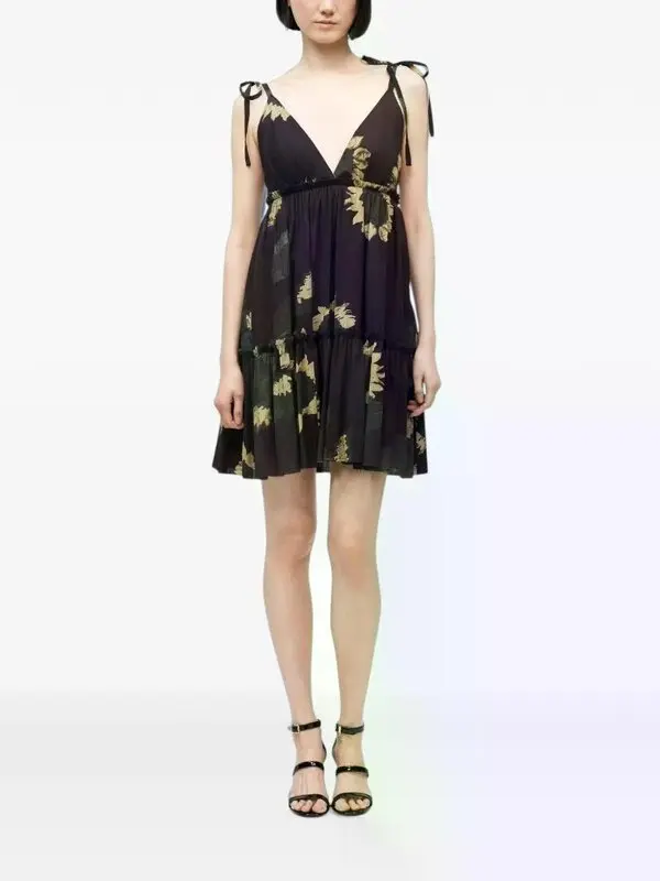 Moschino Floral-print Ruffled-tier Dress