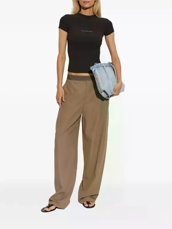 Alexander Wang Logo-lettering Elasticated Waistband Palazzo Pants