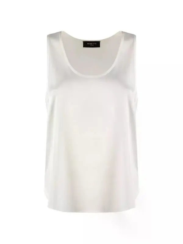 NENETTE Satin-finish Sleeveless Blouse