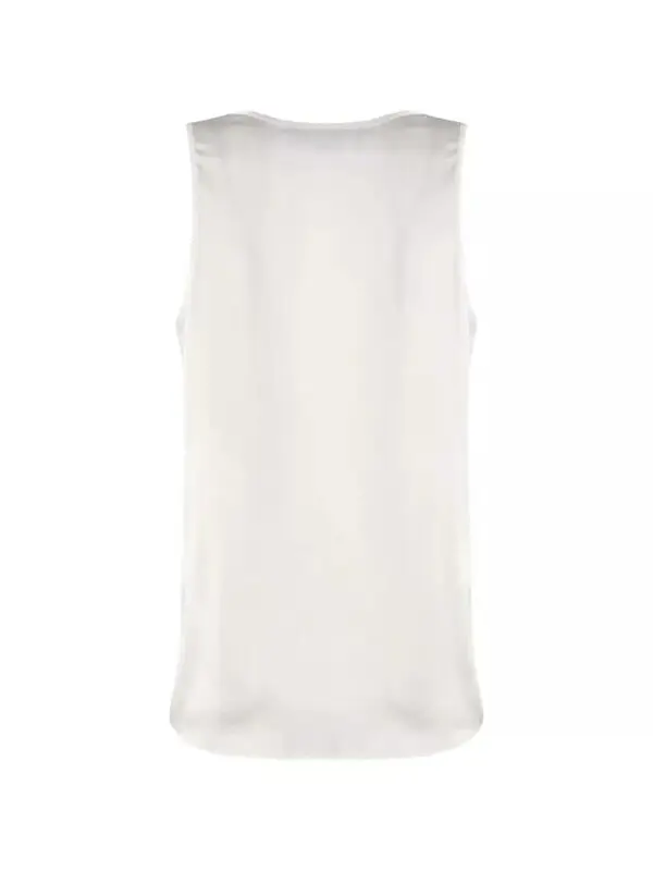 NENETTE Satin-finish Sleeveless Blouse