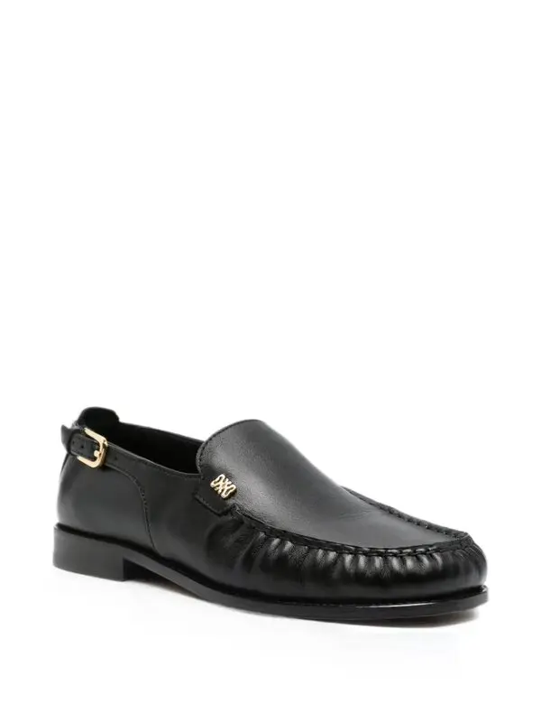 Sandro Buckle-detail Leather Loafers
