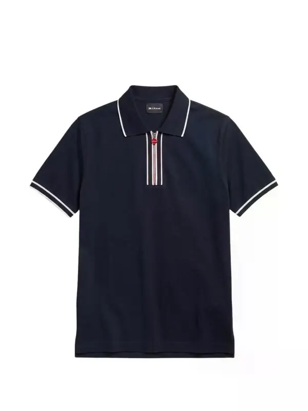 Kiton Zip-fastening Piqué Polo Shirt