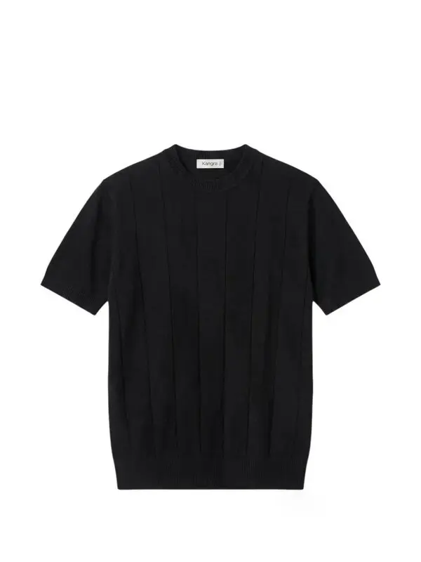 KANGRA Ribbed-knit Cotton T-shirt