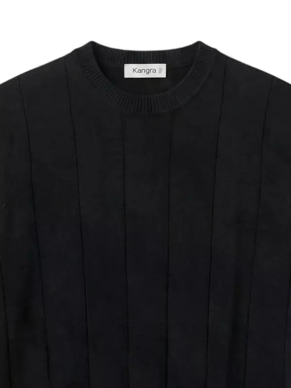 KANGRA Ribbed-knit Cotton T-shirt