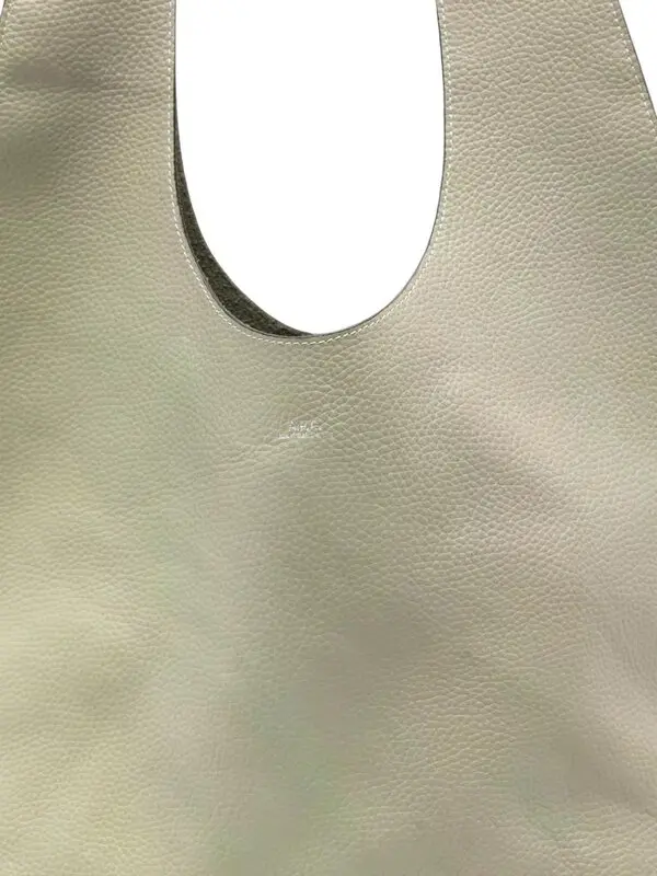 A.p.c. Neige Clou Pebbled-leather Tote Bag - Green