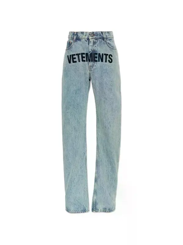 Vetements Logo-embroidered Jeans