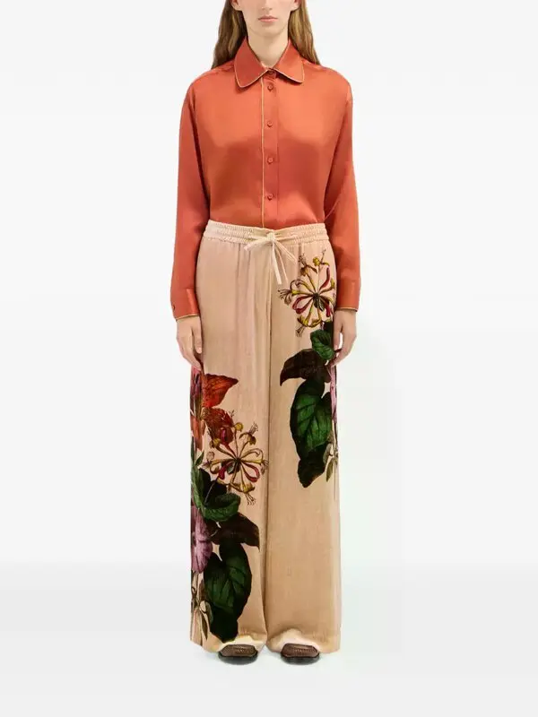 PIERRE-LOUIS MASCIA Kandox Floral-print Trousers