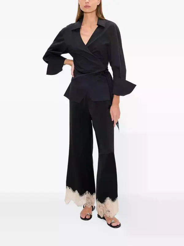 SIMONMILLER Anya Poplin Wrap Blouse
