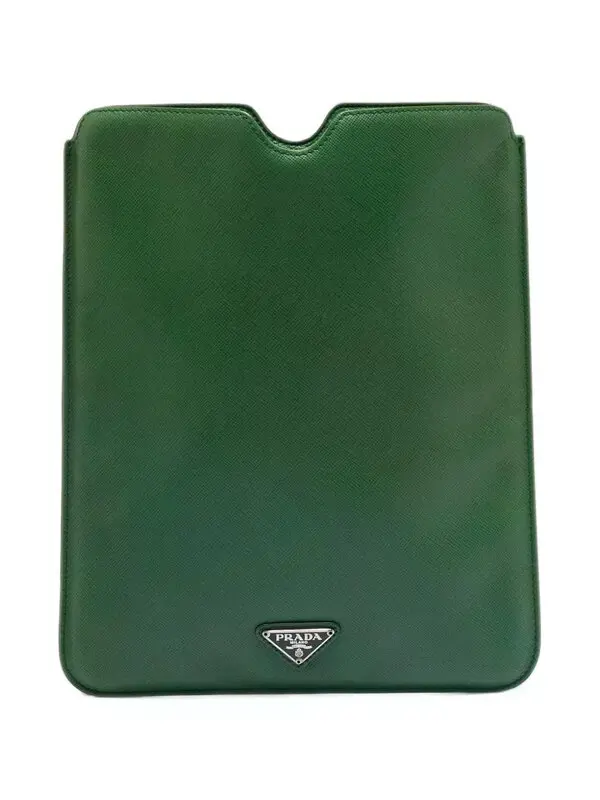 Prada Logo-plaque Tablet Case - Green