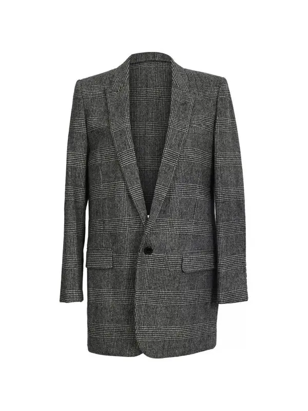 Saint Laurent 2023 Checked Single-breasted Blazer