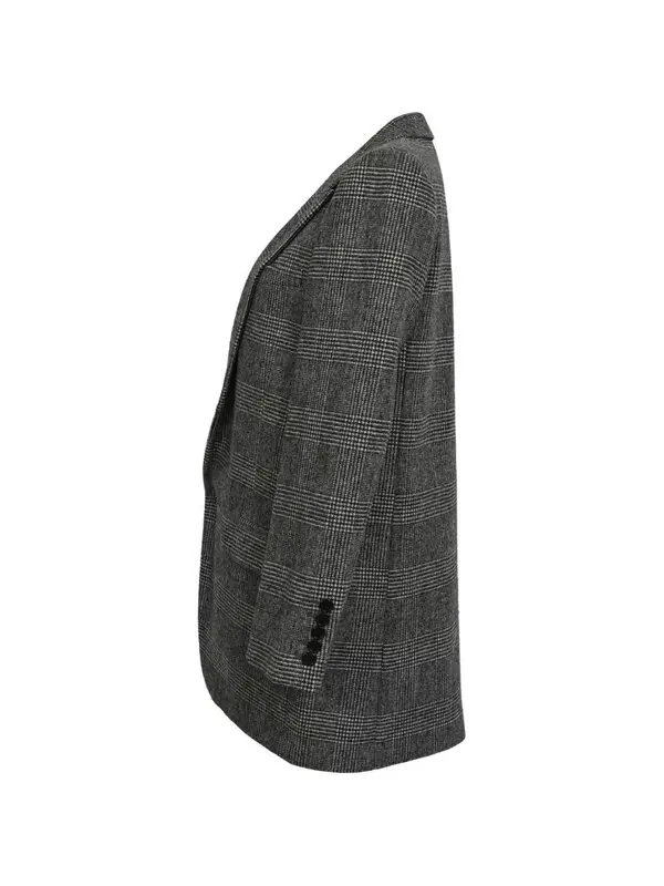 Saint Laurent 2023 Checked Single-breasted Blazer