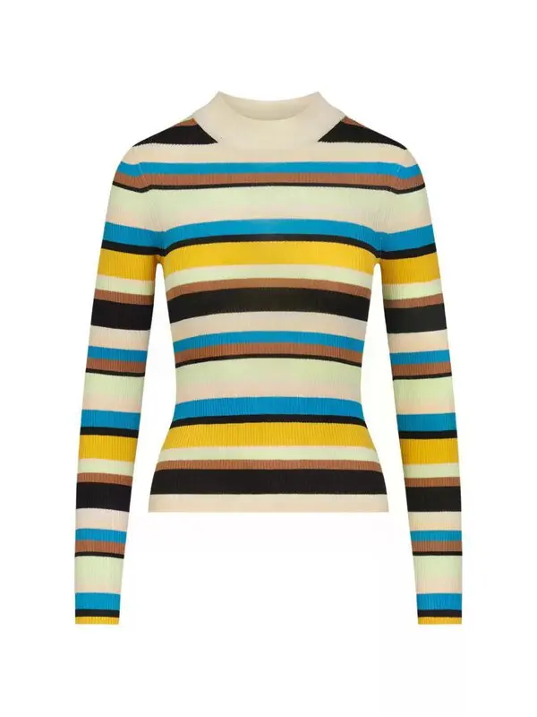 SIMONMILLER Mika Striped Long-sleeve Top - Yellow