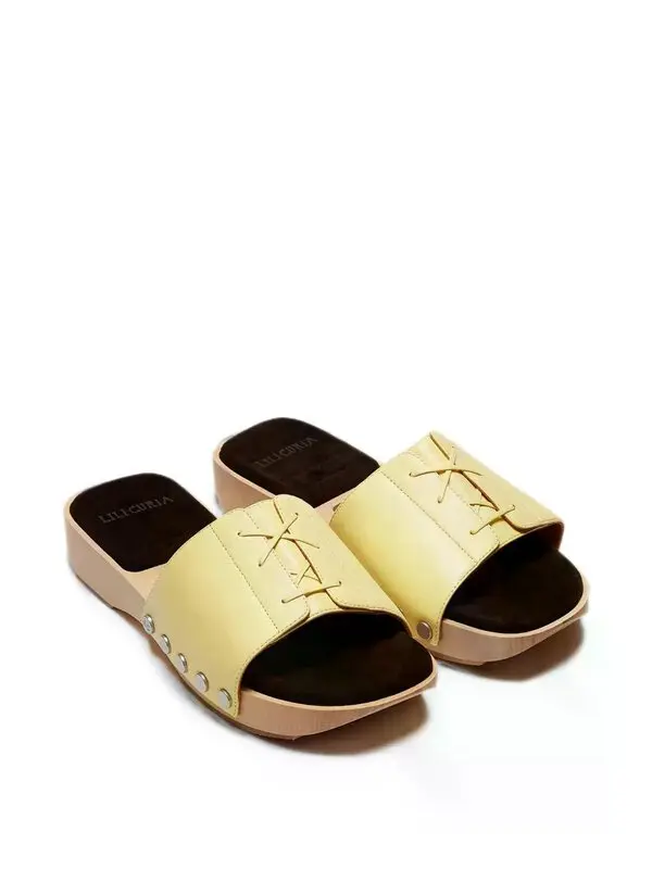 LILI CURIA Uma Lace-up Studded Sandals
