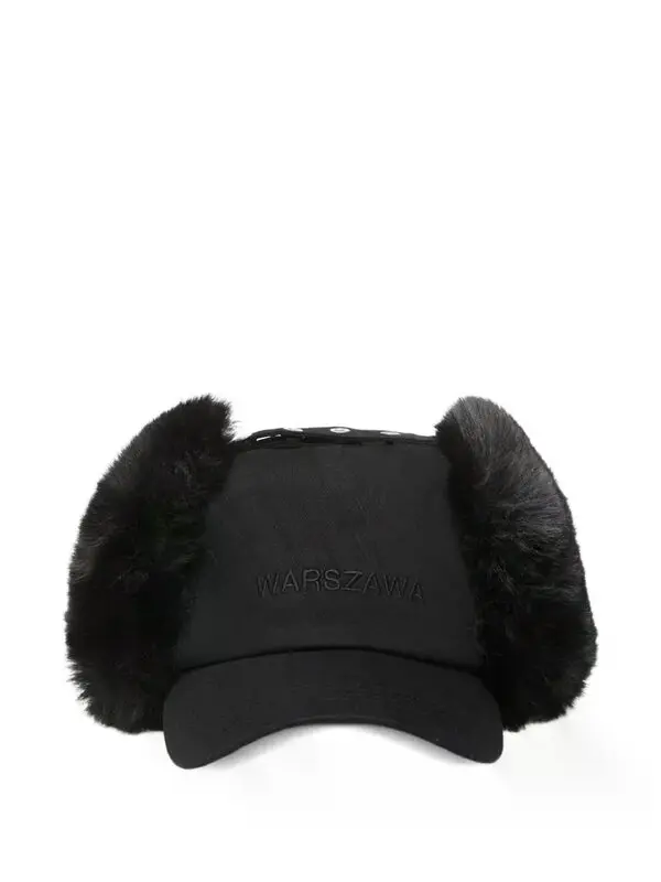MISBHV Warszawa Faux-fur Cap - Black