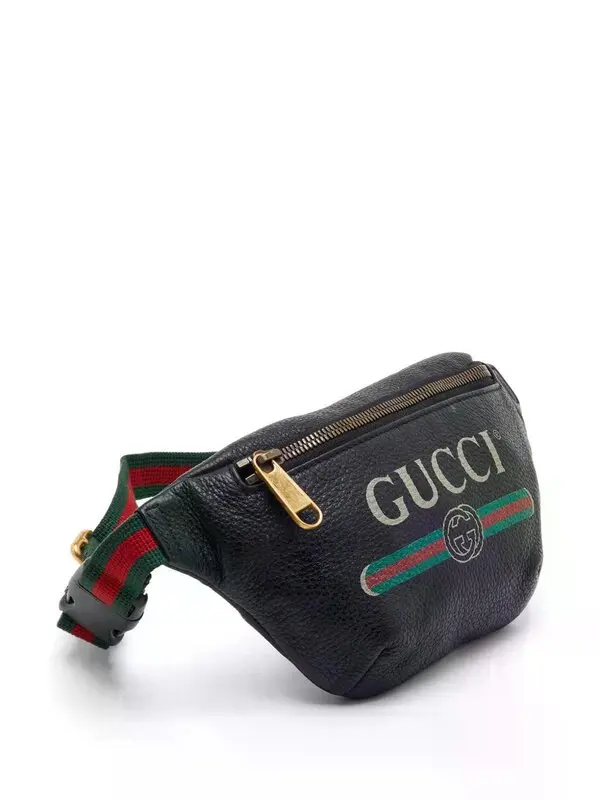 Gucci Small Logo Web Belt Bag - Black