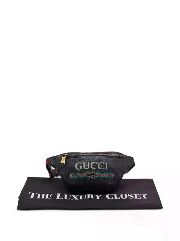 Gucci Small Logo Web Belt Bag - Black