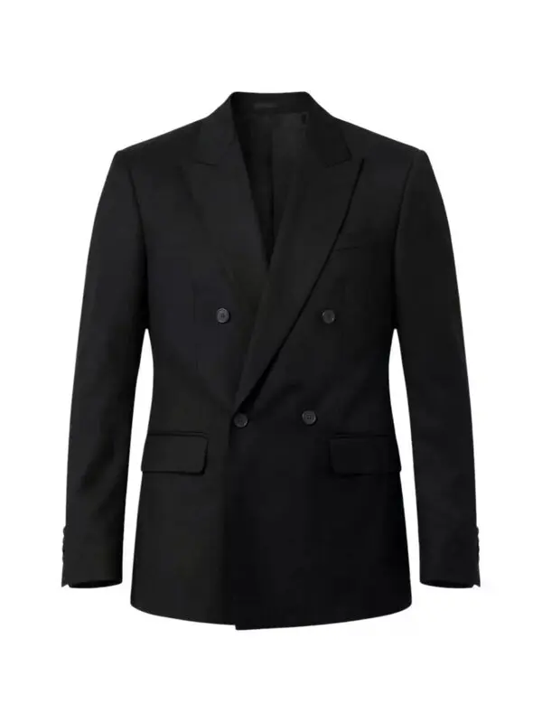 John Richmond Double-breasted Peak-lapel Blazer - Black