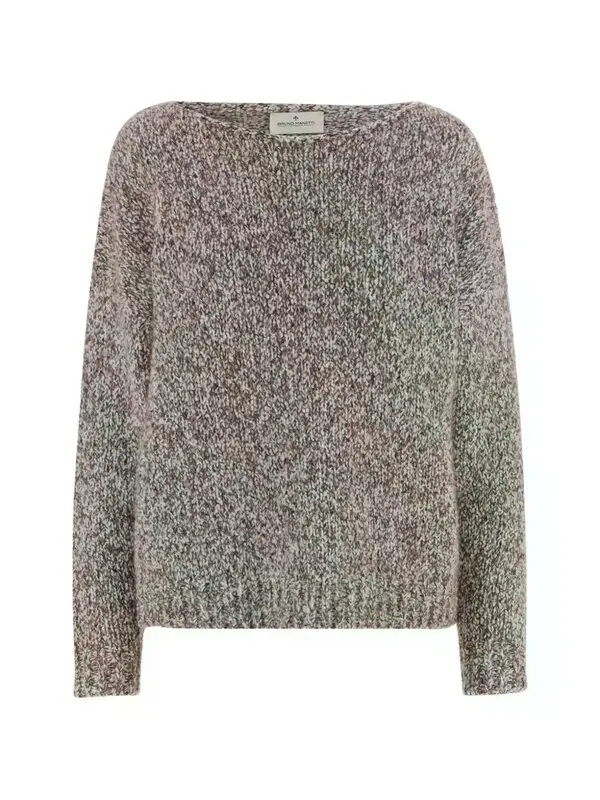 Bruno Manetti Crew-neck Chunky-knit Sweater - Brown