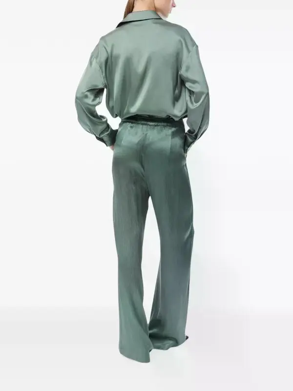 NENETTE Crinkle-satin Wide-leg Trousers