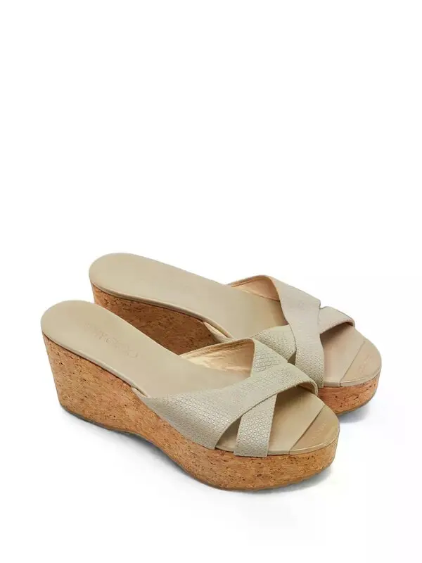 JIMMY CHOO Prima Criss-cross Sandals - Grey