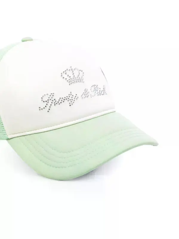 SPORTY & RICH Crystal-embellished Baseball Cap