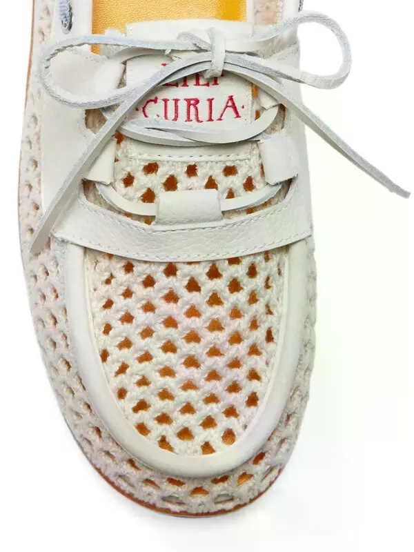LILI CURIA Mara Crochet-knit Boat Shoes