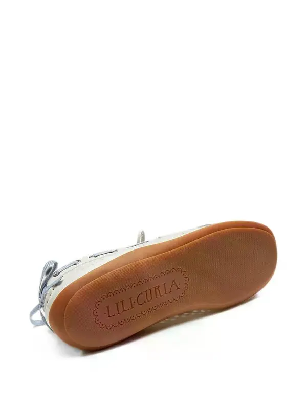 LILI CURIA Mara Crochet-knit Boat Shoes
