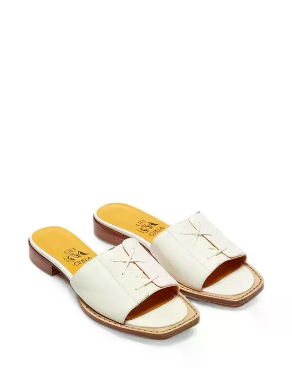 LILI CURIA Leather Lace-up Sandals