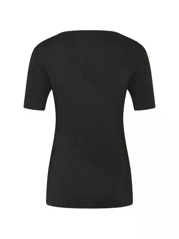 JUVIA Christina Slub-texture T-shirt
