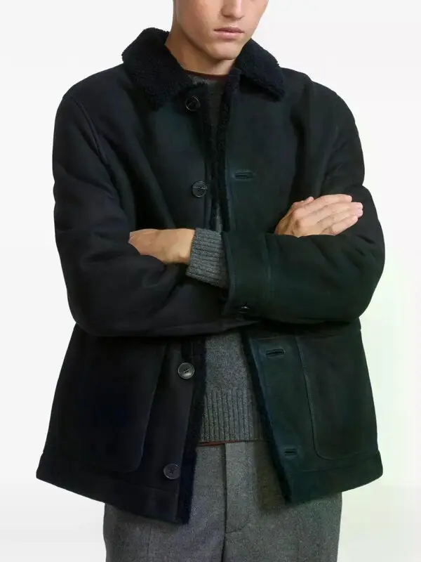 YVES SALOMON Shearling-lined Suede Jacket