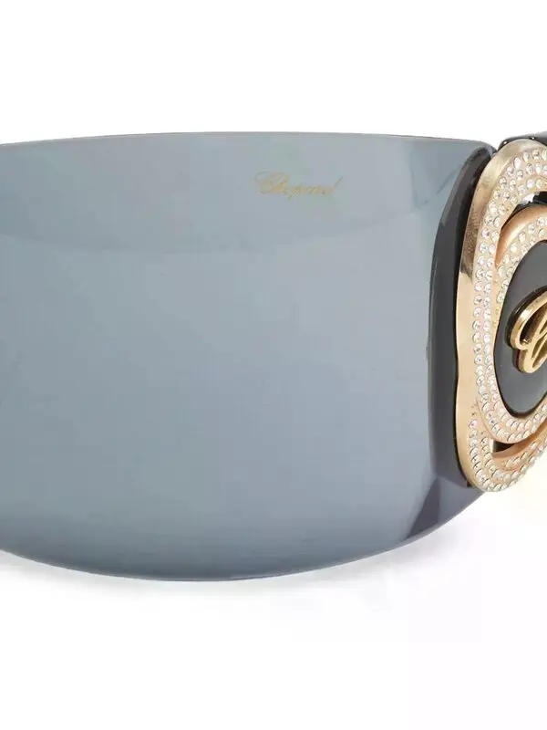 Chopard Crystal-embellished Shield Sunglasses