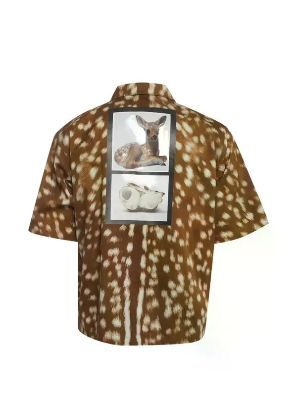 Burberry Deer Slogan-print Shirt