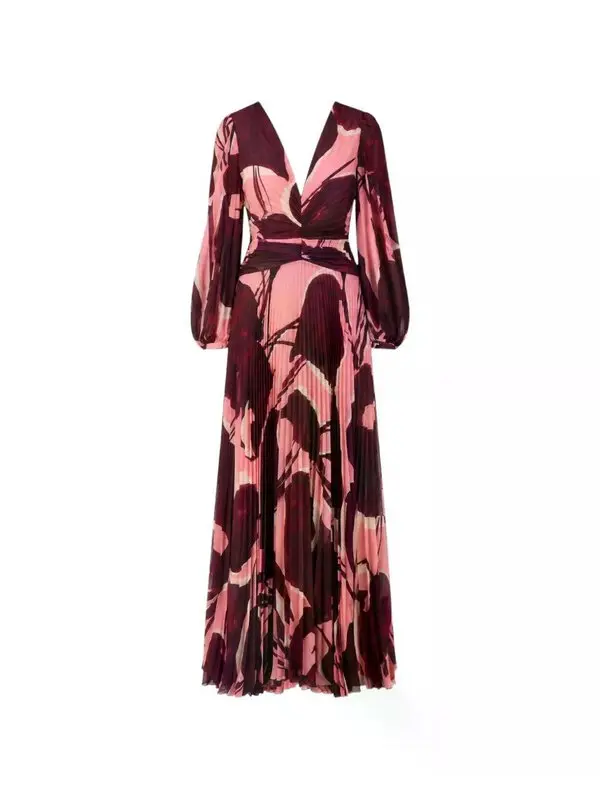 Charo Ruiz Ibiza Pleated Maxi Dress - Red