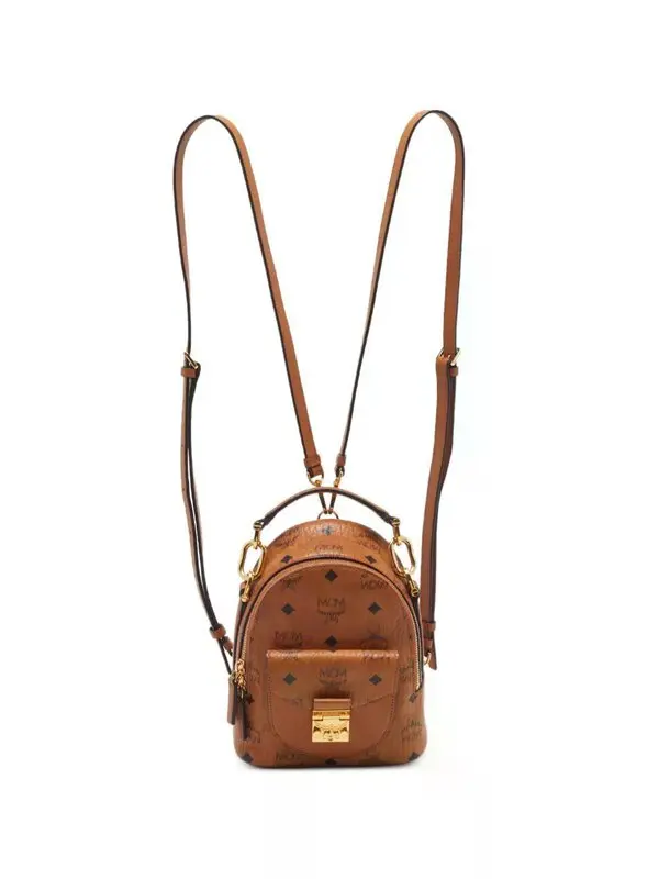 Mcm Mini Patricia Visetos Backpack - Brown